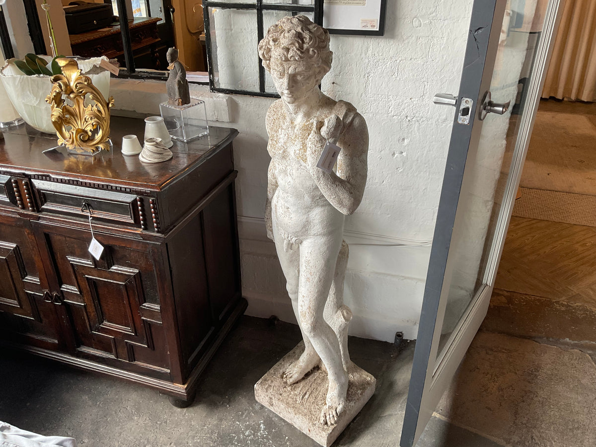 Concrete French Statue of Man – One Fish Two Fish