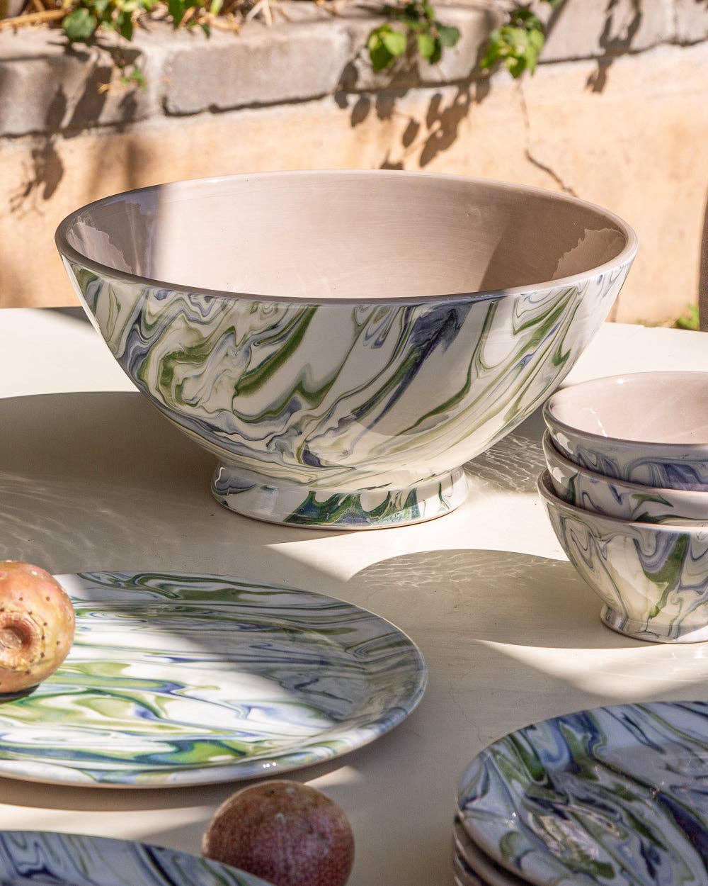 Marbled Ocean Serving Bowl – One Fish Two Fish